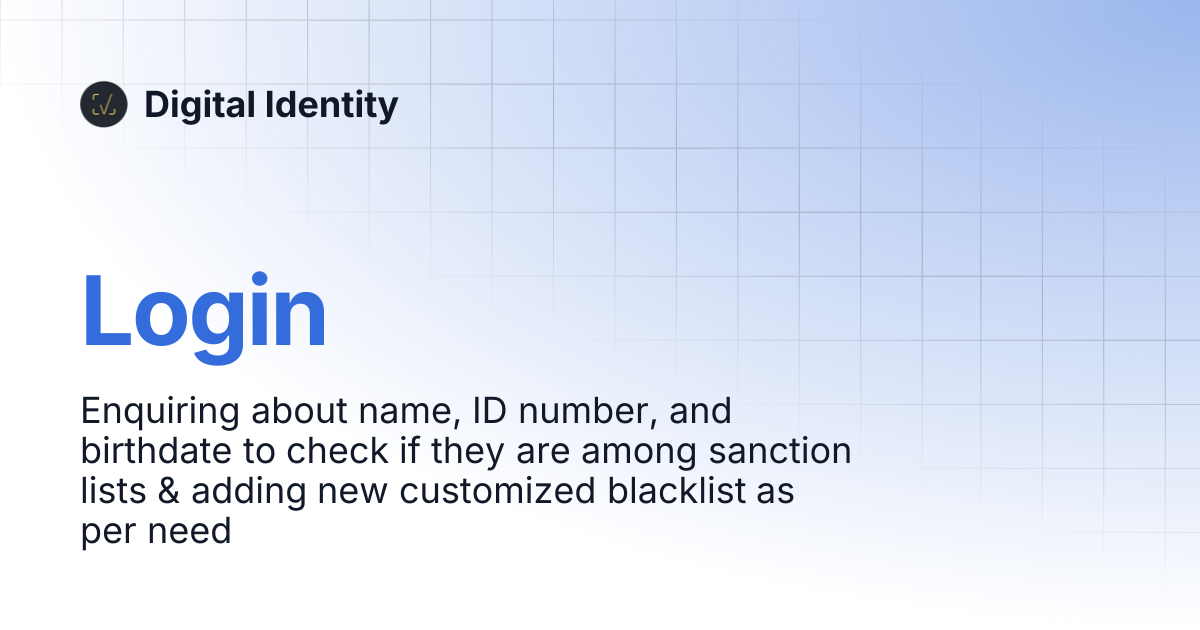 Login | Digital Identity